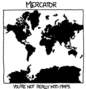 XKCD: What your favorite map projection says about you – TOK Topics